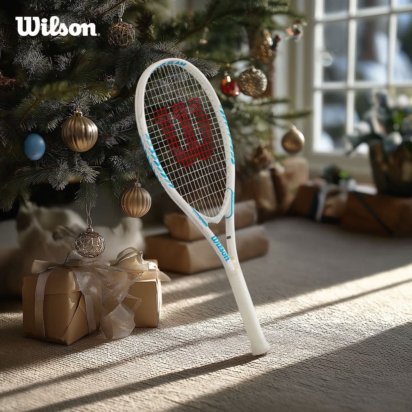 Теннисная ракетка Wilson TOUR SLAM WREATH WHITE | С натянутыми струнами, размер рукоятки 2, для начинающих и любителей