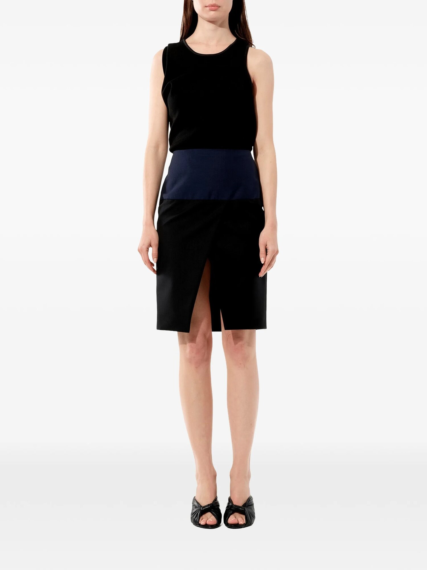 Юбка BALENCIAGA Wrap-front pencil skirt, размер 36 — фото 1