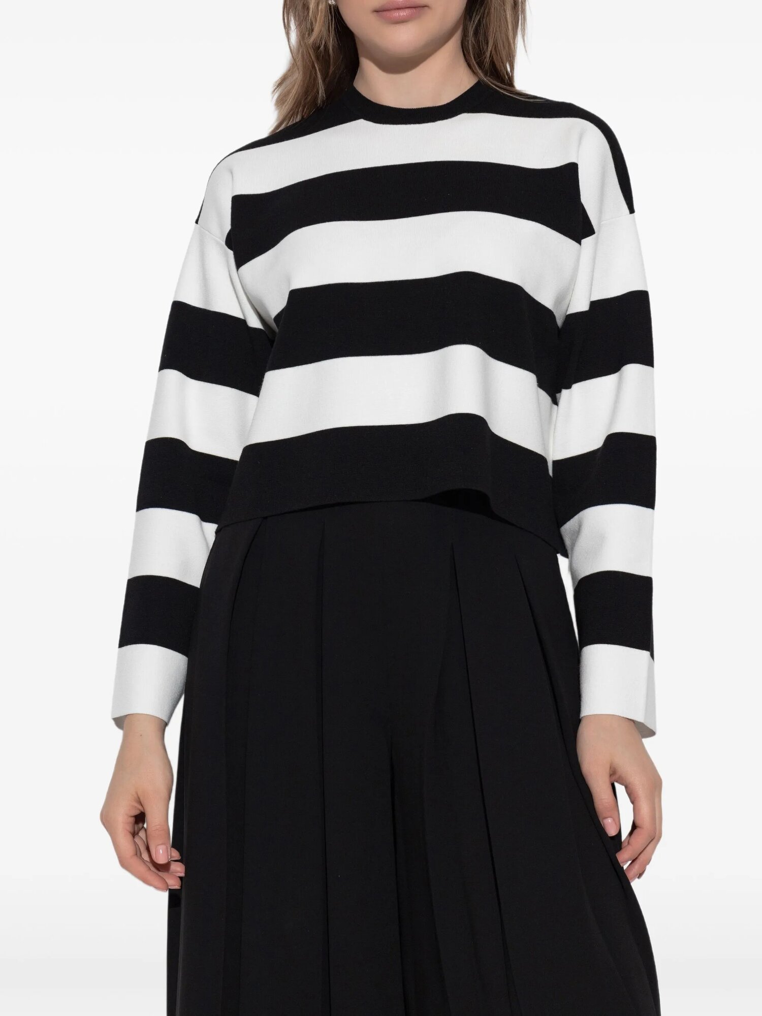 Футболка Max Mara, размер 46, бежевый/белый — фото 1