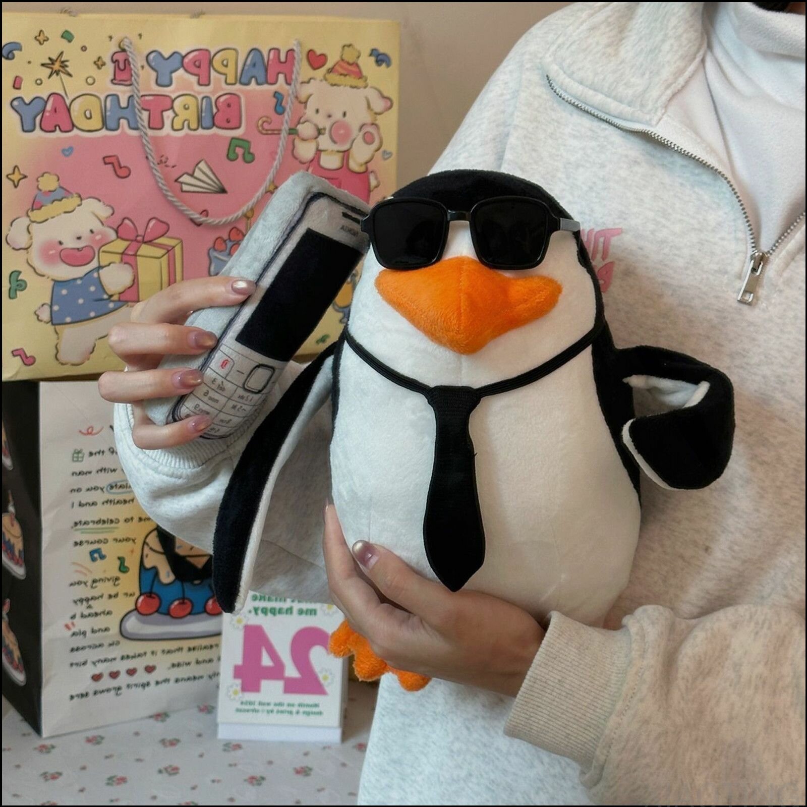 Мягкая плюшевая игрушка пингвин, персонаж Мадагаскар,24cm