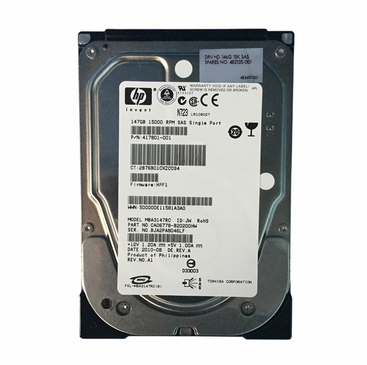 Жесткий диск HP 146Gb 15000 SAS 3.5" HDD EA330AA
