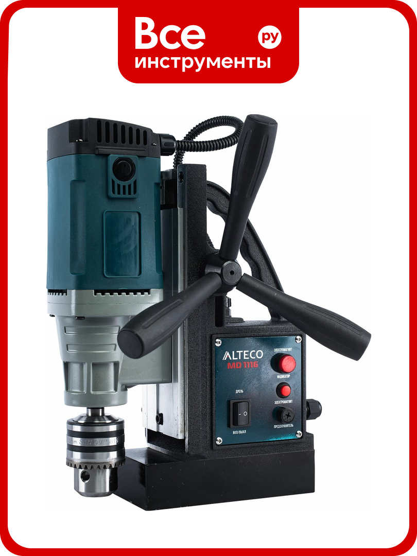Сверлильный станок с магнитной стойкой Alteco Professional MD 1116 13541 вертикальная конструкция