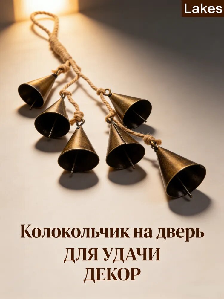 1 Штука Колокол Ветряной, Из Конопляной Веревки, Для Украшения Интерьера