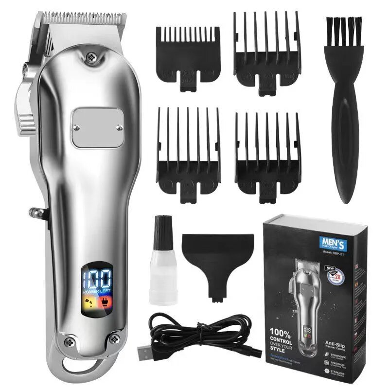 Машинка для стрижки SKU00120, серебристый