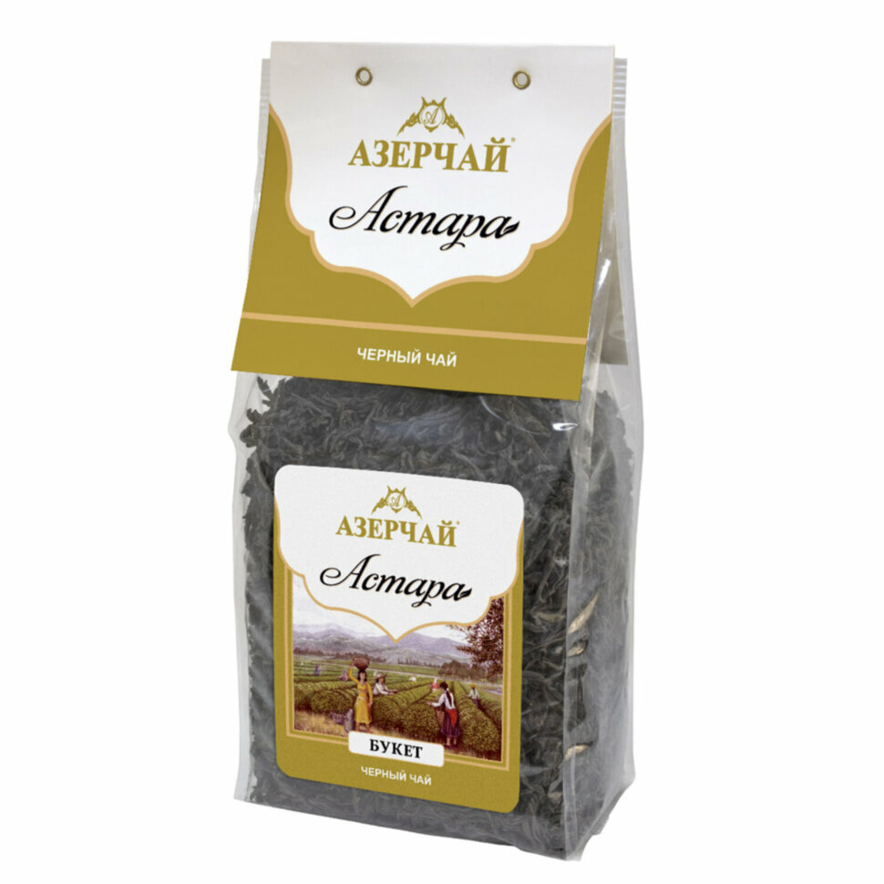 Чай листовой азерчай "Астара Букет" черный крупнолистовой 400 г, 418065, 624513