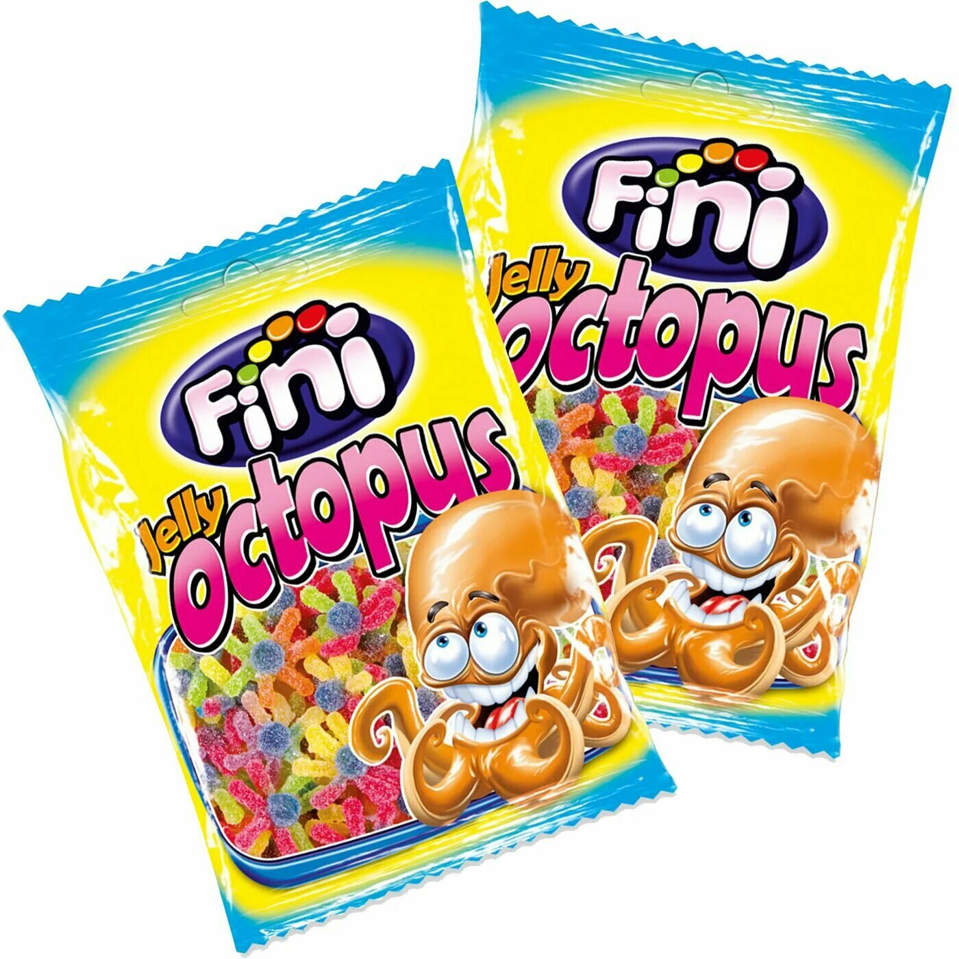 Жевательный мармелад Fini Jelly Octopus / Фини Осьминоги в сахаре (Испания), 2 шт. по 90 грамм