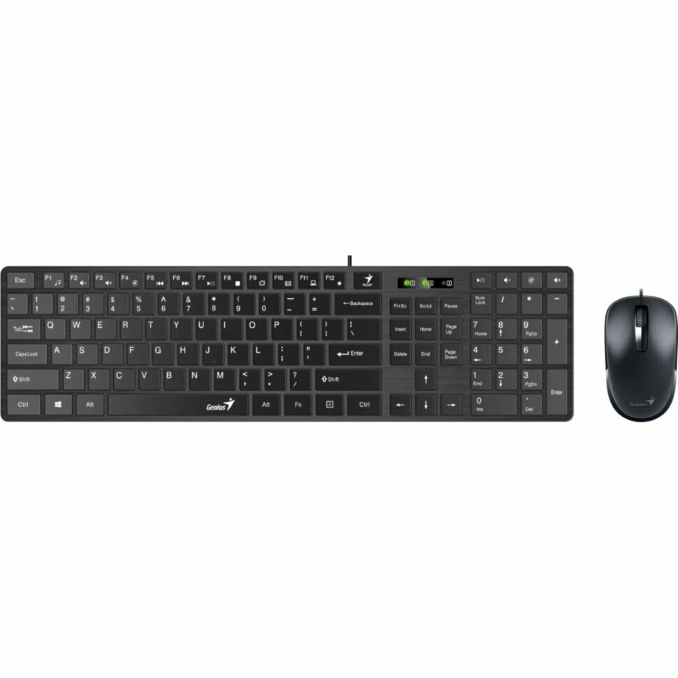 Набор клавиатура+мышь Genius SlimStar C126 (USB), Black (31330007402), 1576016