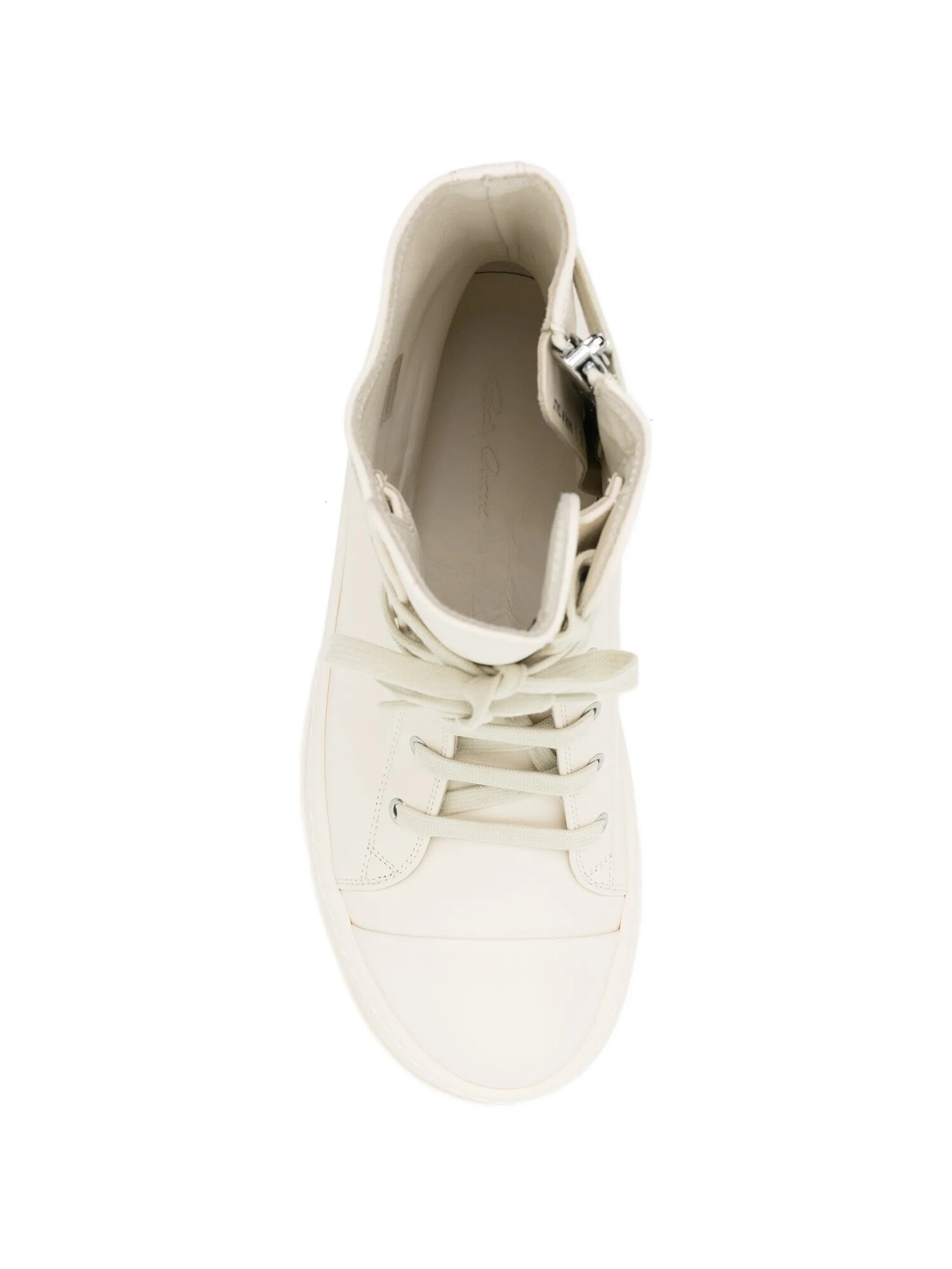 Кроссовки Rick Owens Lace-up platform sneakers, размер 42 EU, white — фото 1