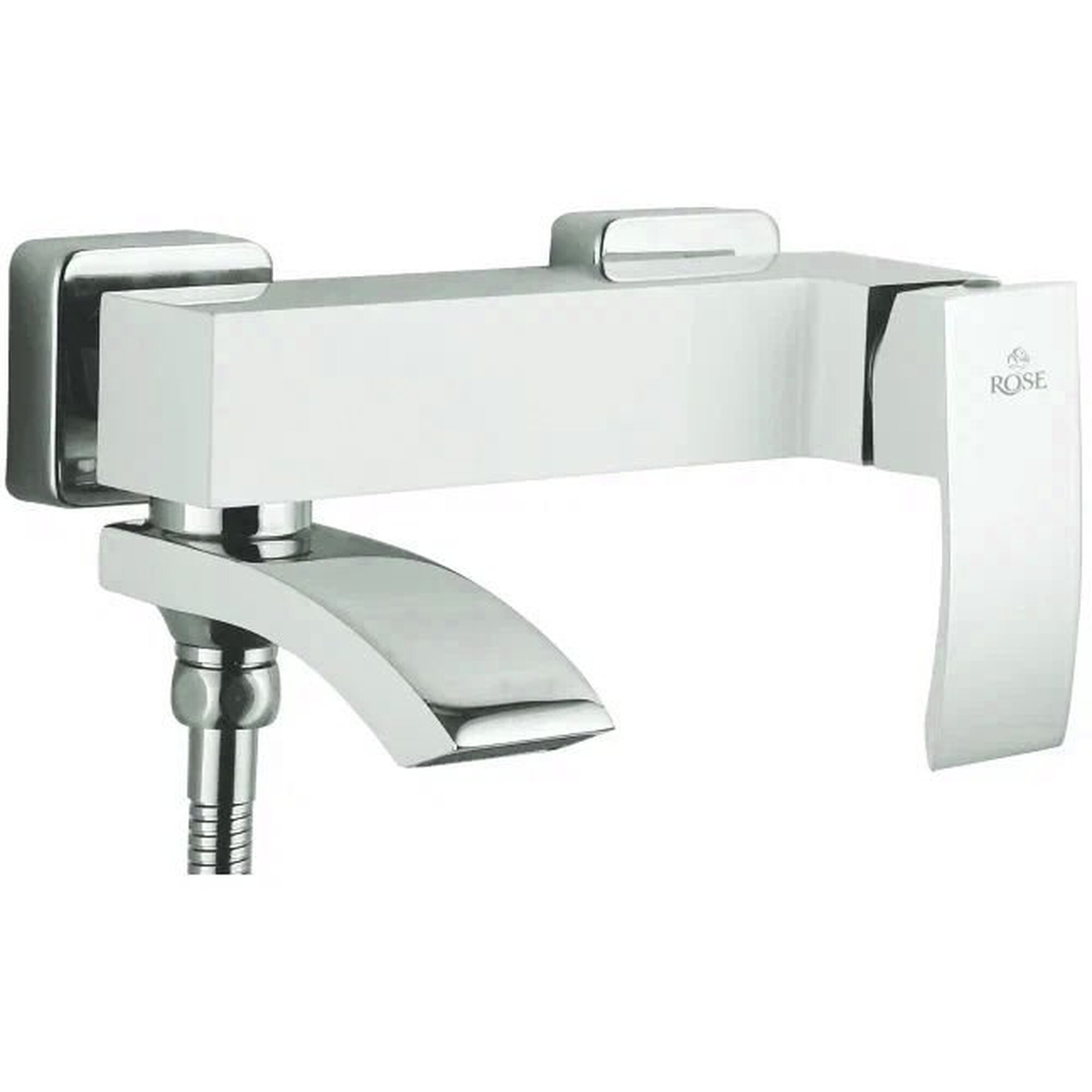 Смеситель для ванны Rose (Розе) R1552F, белый/хром