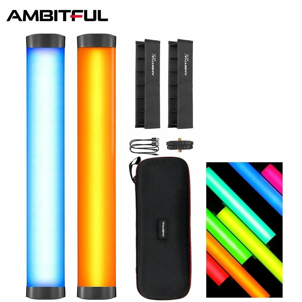 AMBITFUL A2 RGB 2500-8500K RGB лампа для видеокамеры сотовая сетка встроенное приложение литиевая батарея с магнитной фун