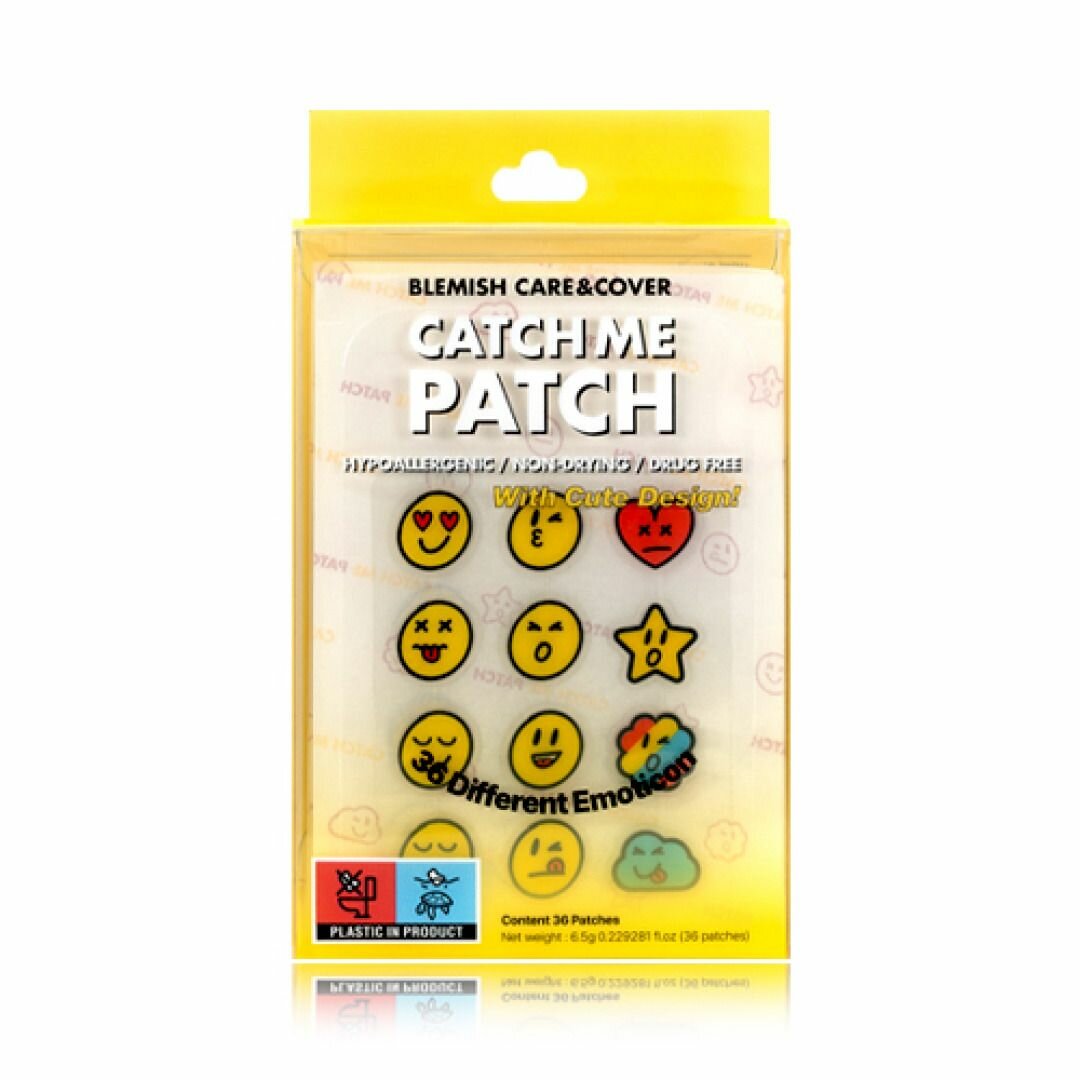 Патч для лица против прыщей точечный с дизайном Blemish Care & Cover With Cute Design набор 36штv