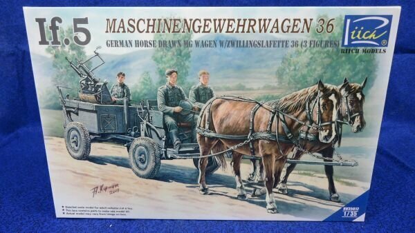 Сборная модель Riich Models 1/35 Немецкая зенитная повозка If.5 с пулеметами MG34 (RV35012)