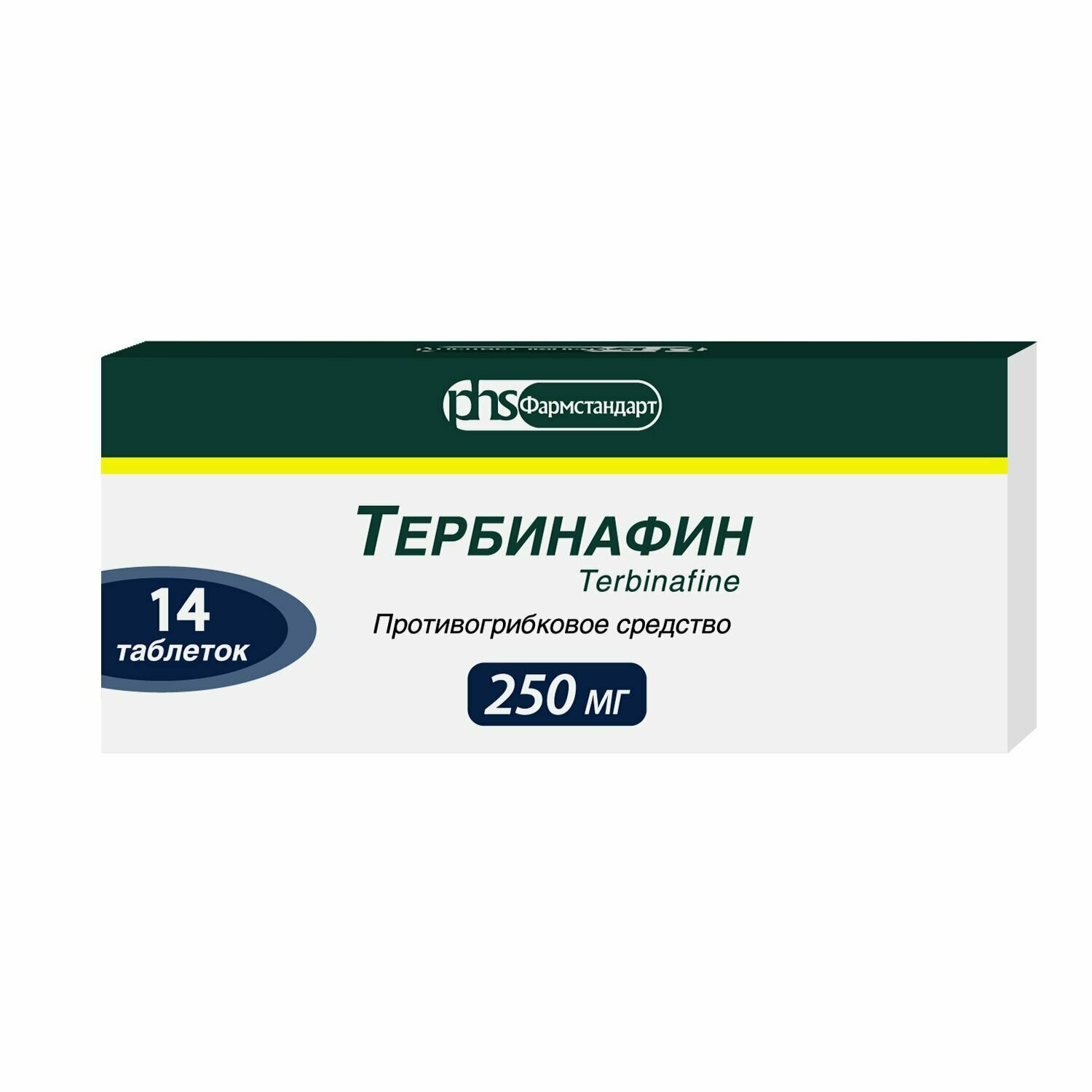 Тербинафин, таблетки 250 мг, 14 шт.