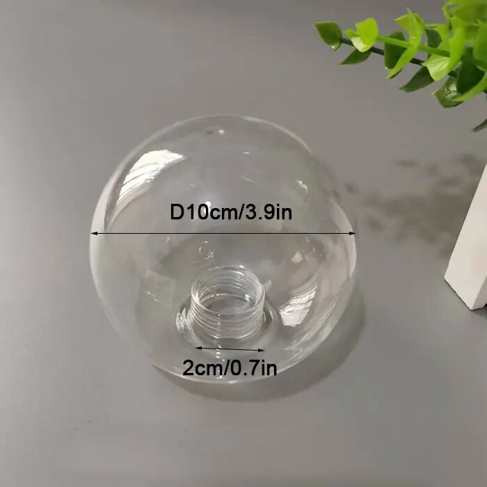 Стеклянный абажур для лампы, clear D10cm