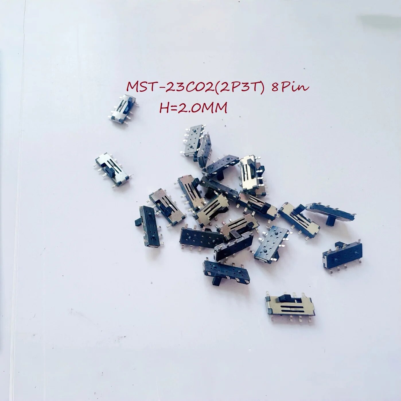 20 шт. ползунковый переключатель MST-23C02 (2P3T) 8Pin H=2.0MM