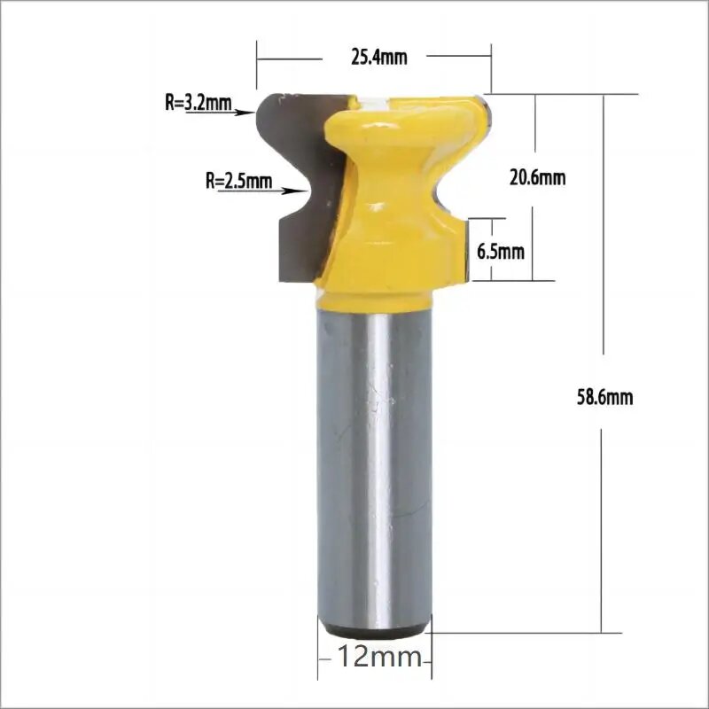 Фрезы по дереву CHWJW 80013 твердосплавные 12mmx25.4mm