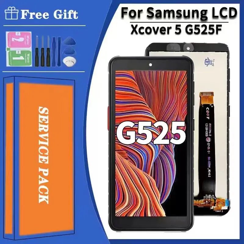5,3-дюймовый ЖК-дисплей IPS для Samsung XCover 5 G525 G525F, G525F/DS, ЖК-дисплей с цифровым преобразователем сенсорного экрана X Cover 5, сборка дисплея