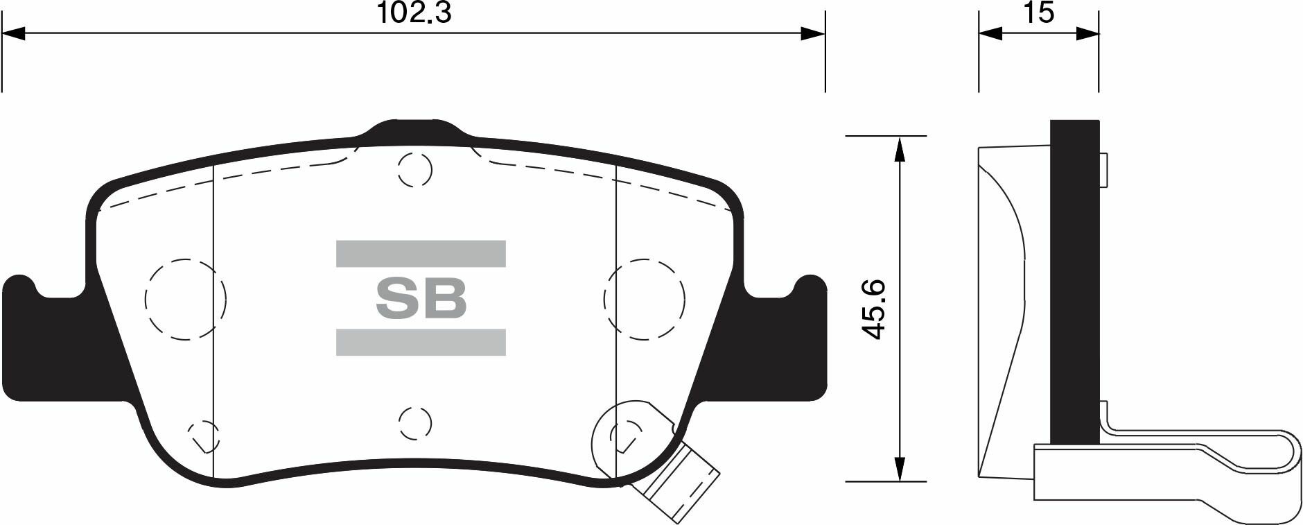 SANGSIN Колодки задние TOYOTA COROLLA E15 SP1501