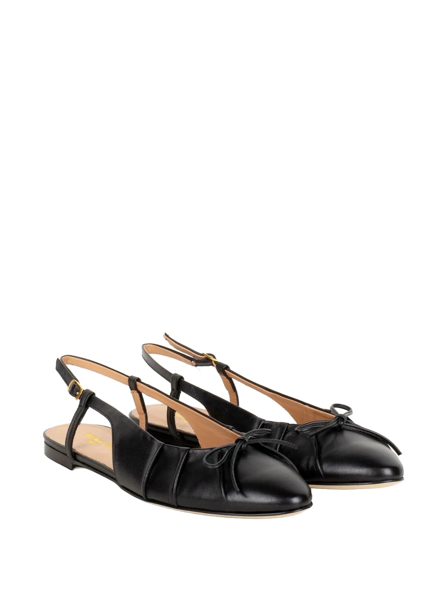 Мюли STATUS Bow-detail pleated mules