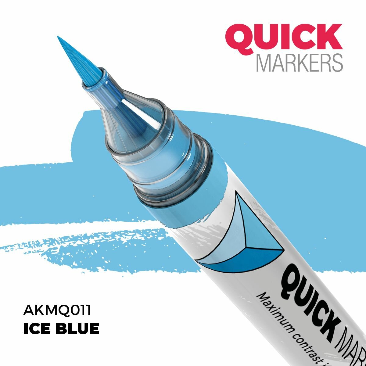 Маркер-кисть AK Ice Blue - Quick Marker