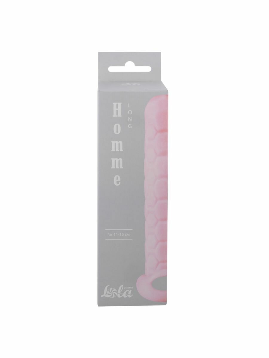 Фаллоудлинитель Homme Long - 15,5 см, Lola Games, розовый