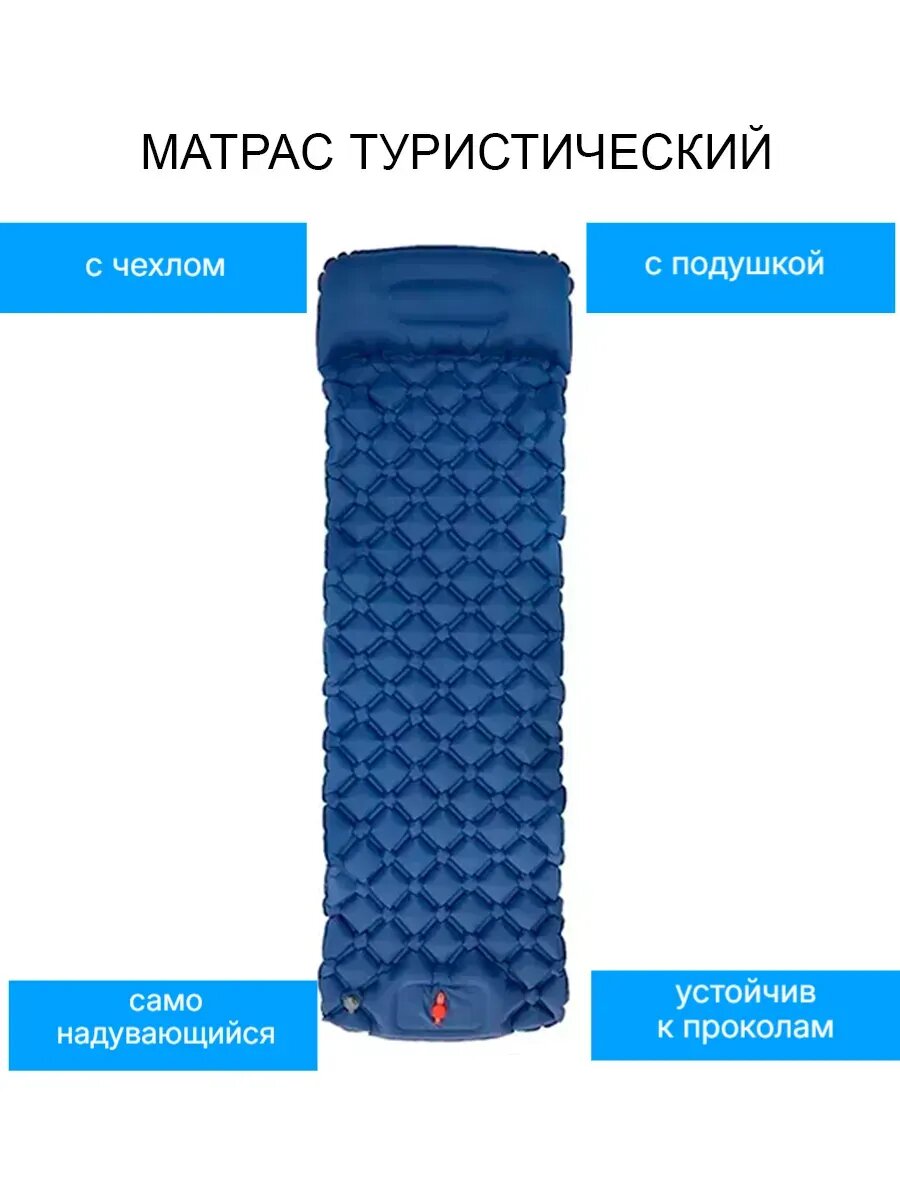Матрас надувной туристический 190х60 см