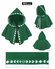 Изумрудный плащ с капюшоном, green