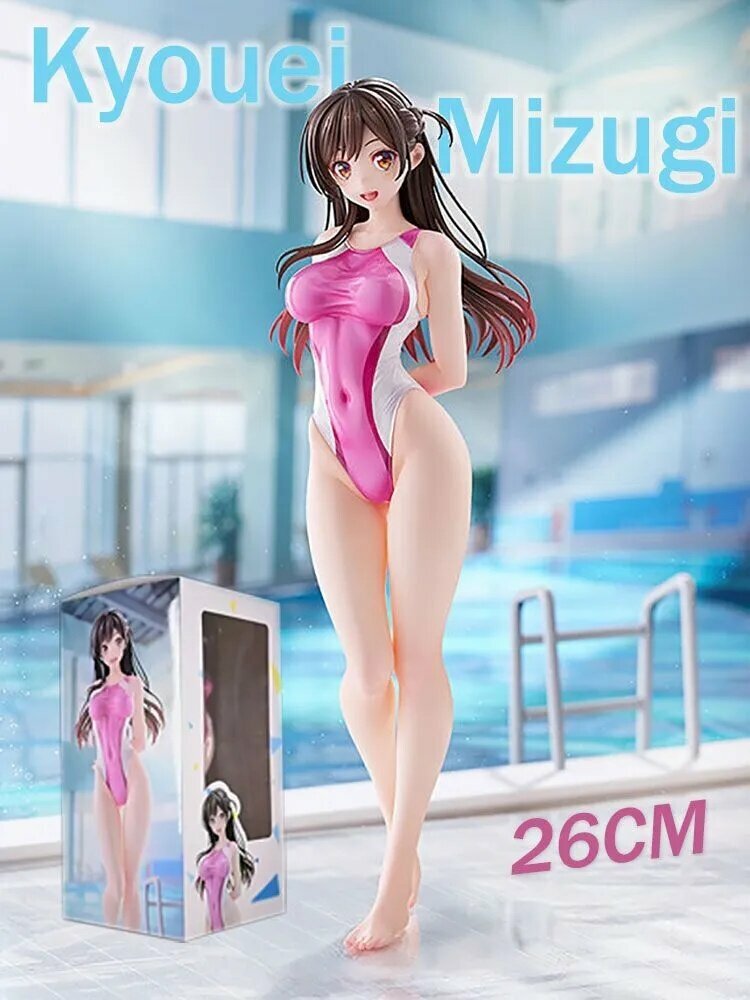 Аниме фигурка Kanojo, Okarishimasu Mizuhara Chizuru 1/7 Kyouei Mizugi 26cm