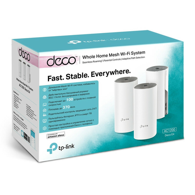 MESH-комплект TP-Link Deco E4 (3-pack) — фото 1