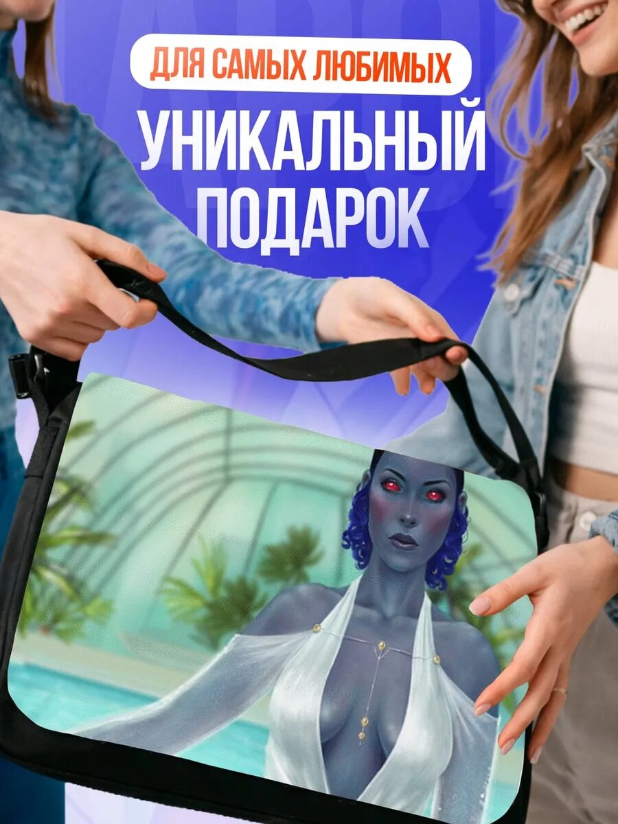 Сумка синяя девушка бассейн — фото 1