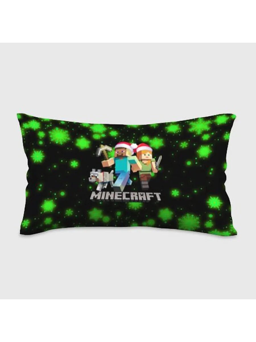 Новогодний Minecraft Герои игры Подушка