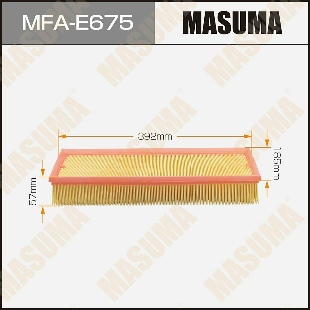 Фильтр воздушный Высота, H: 57 мм/Длина, W: 392 мм Masuma, MFA-E675