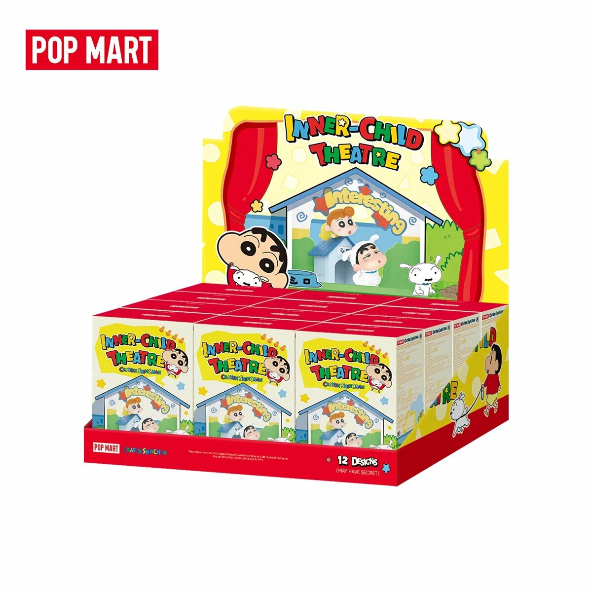 POP MART Crayon Shin-chan Inner-Child Theatre Series Figures Blind Box 12PCS Whole Set