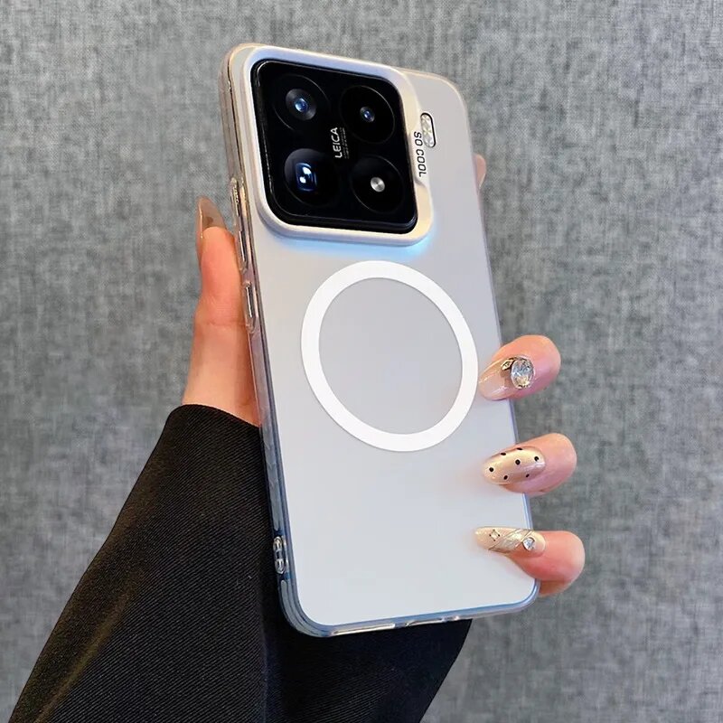 Роскошный ультратонкий матовый магнитный чехол IMD для Xiaomi 17T Pro 15T 14T Pro Xiaomi 14t, WHITE