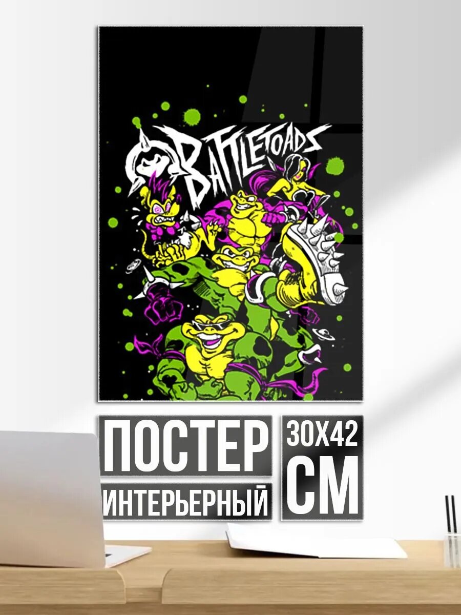Постер на стену Battletoads - Боевые Жабы