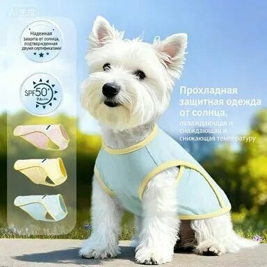 Летняя охлаждающая майка для собак и кошек, тонкая охлаждающая одежда для йорка, ши-тцу, померанского шпица, шнауцера