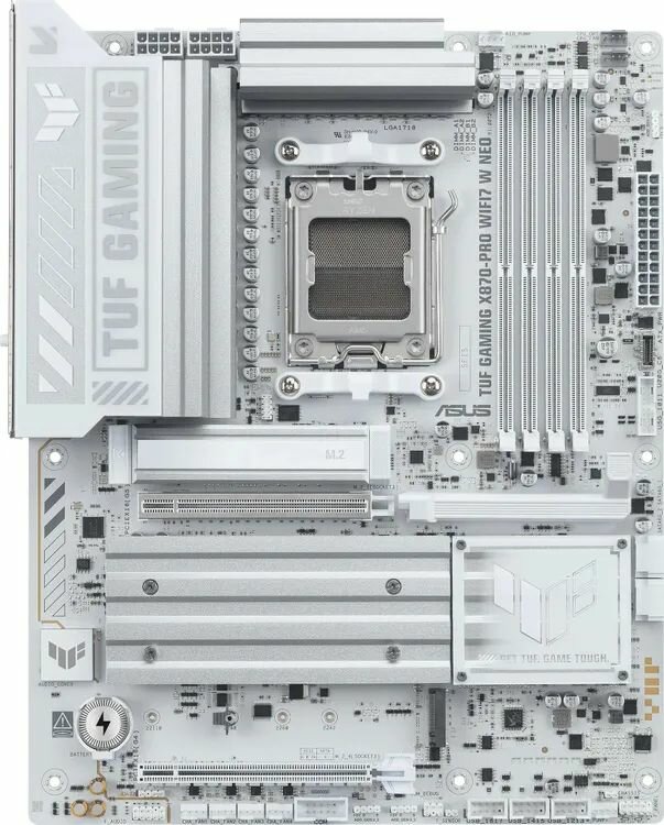 Материнская плата ASUS TUF GAMING X870-PRO WIFI7 W NEO, AM5, AMD X870, 4xDDR5, 2xSATA, 4xM.2, 1xPCIe 5.0 x16, 1xPCIe 4.0 x16, 1xHDMI, 1x5Gb LAN