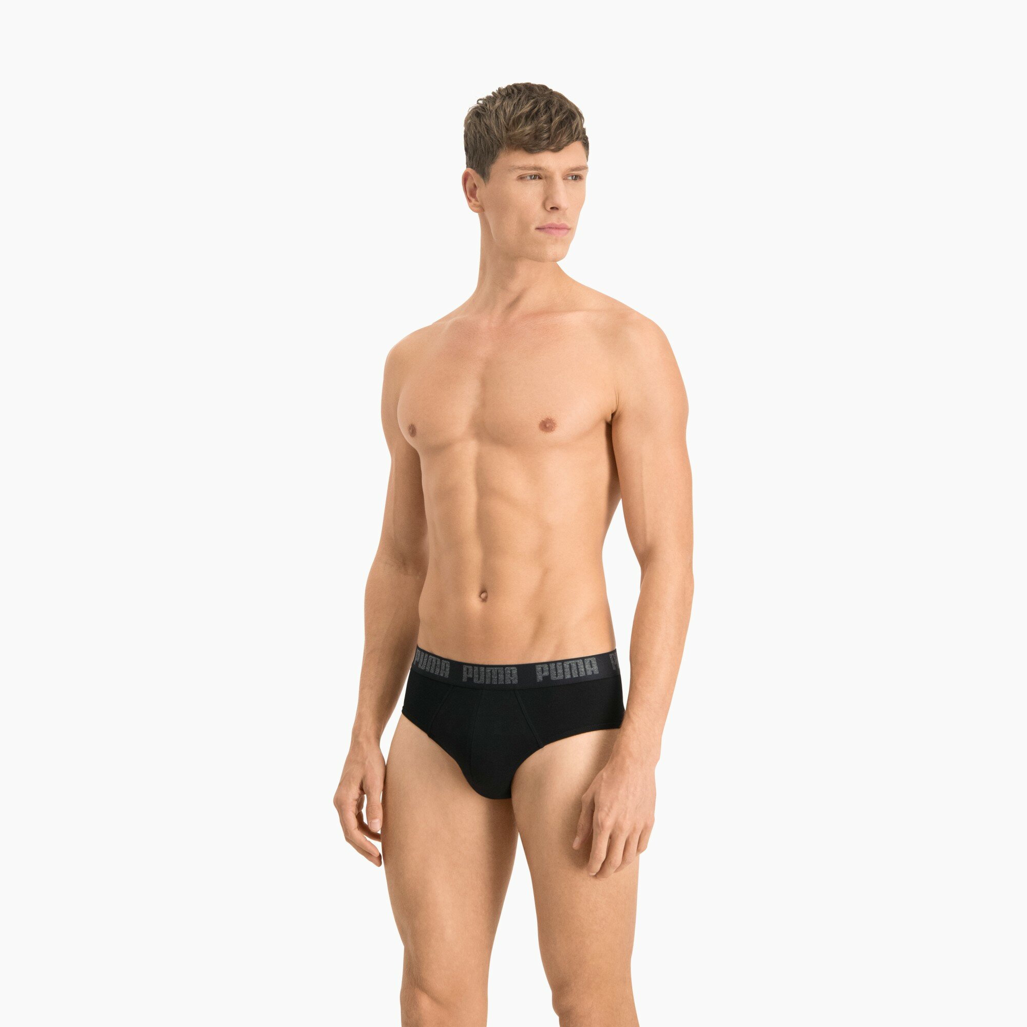 Трусы PUMA Basic Brief 2P, размер S, черный/белый — фото 1