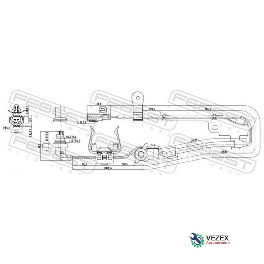 FEBEST 01606-013 датчик ABS передний правый