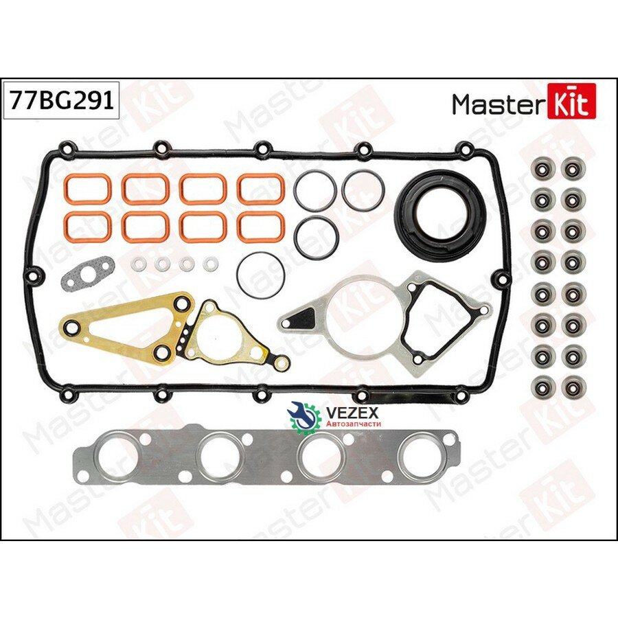 MASTERKIT 77BG291 Комплект прокладок ГБЦ 77BG291