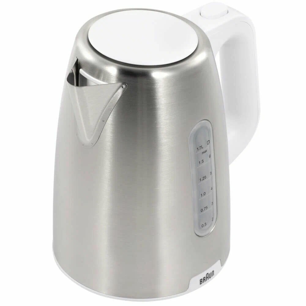 Braun Электрический чайник WK 1500WH, серебристый, белый