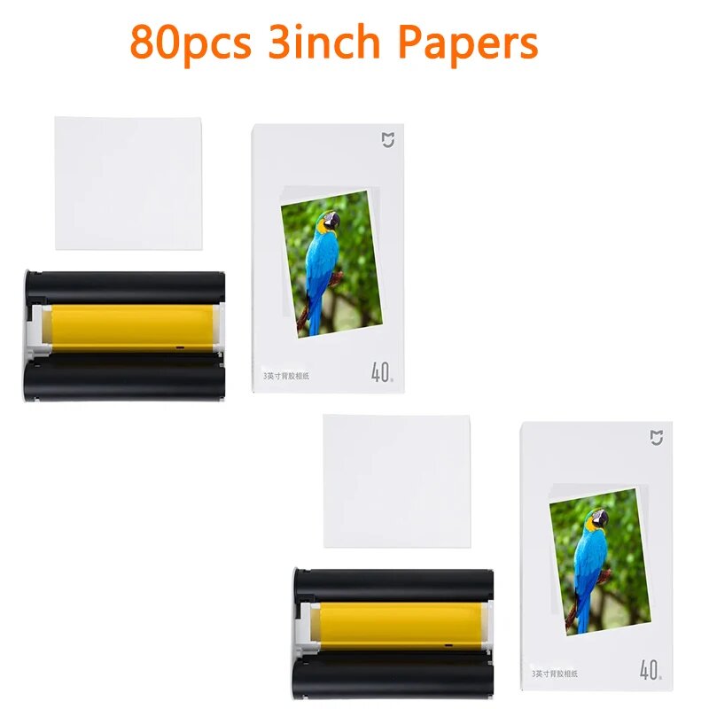 Бумага для фотопринтера MIJIA 3/6 дюймов 3 Inch 80pcs