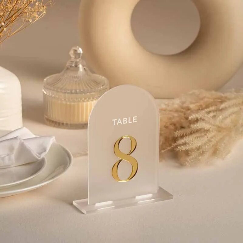 Акриловые номерки для столов Table 1-3, золотые
