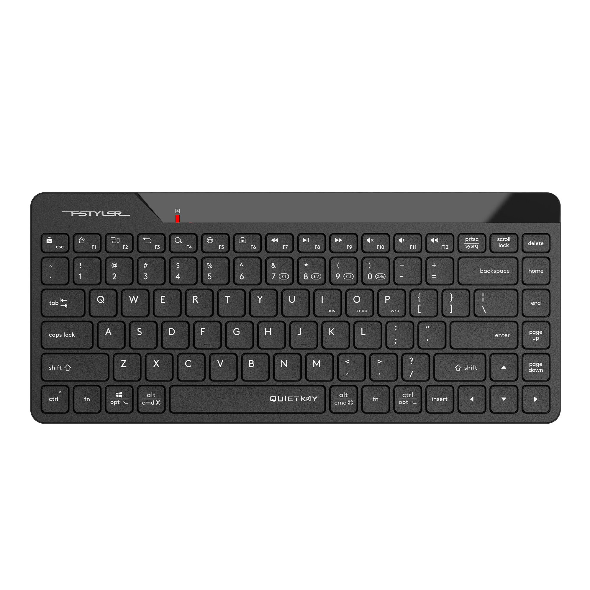 Клавиатура A4Tech Fstyler FBK22 AS беспроводная, черный, USB, Bluetooth/радио