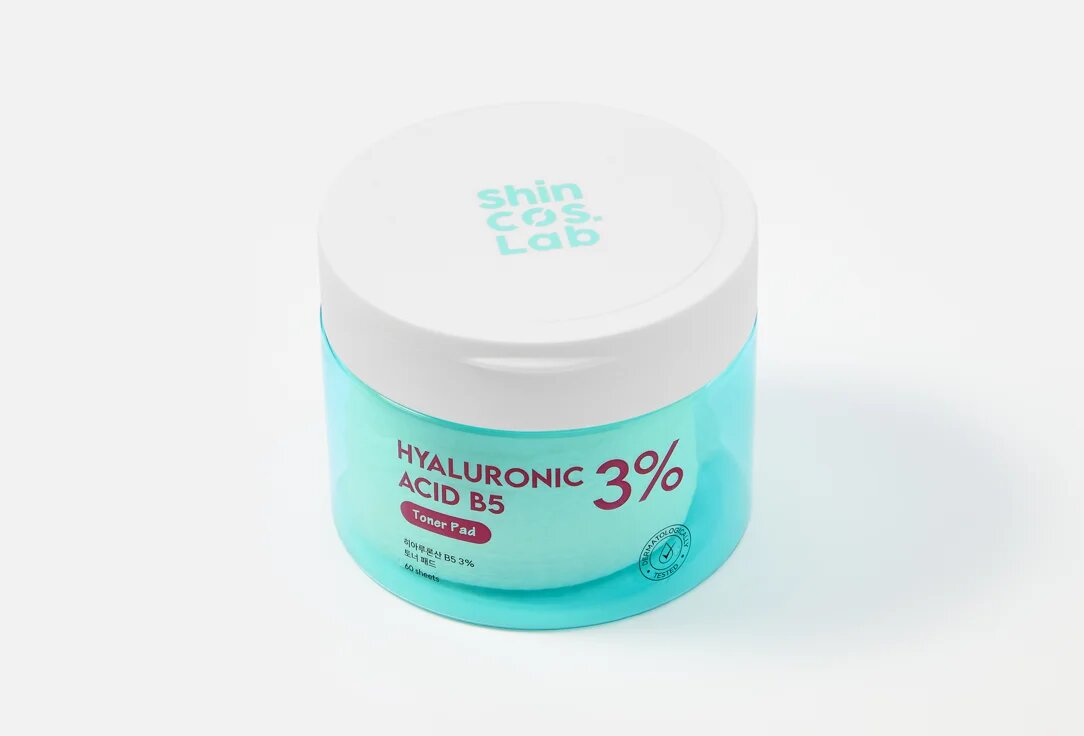 ShinCos.Lab Hyaluronic Acid B5 3% Увлажняющие пэды для лица 60шт