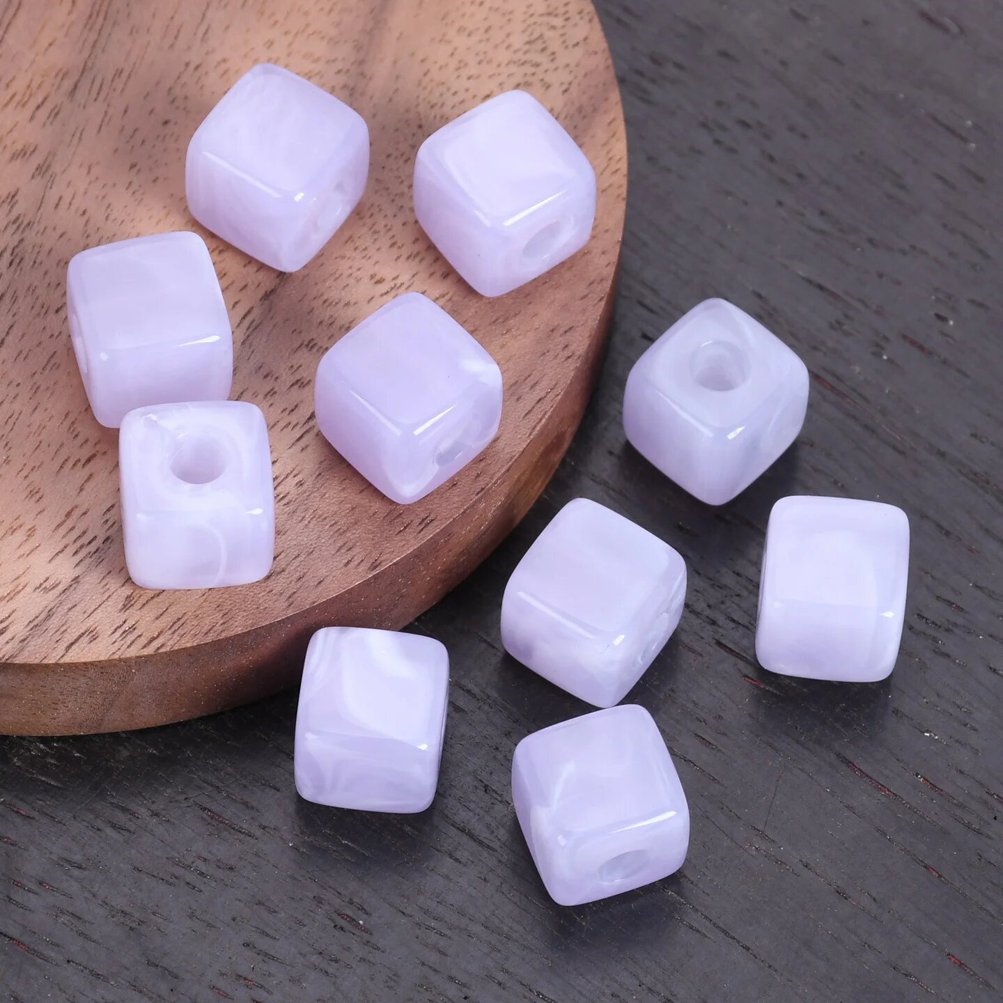 20 шт. акриловые кубические бусины Siancolary 10 мм Фиолетовый, Violet