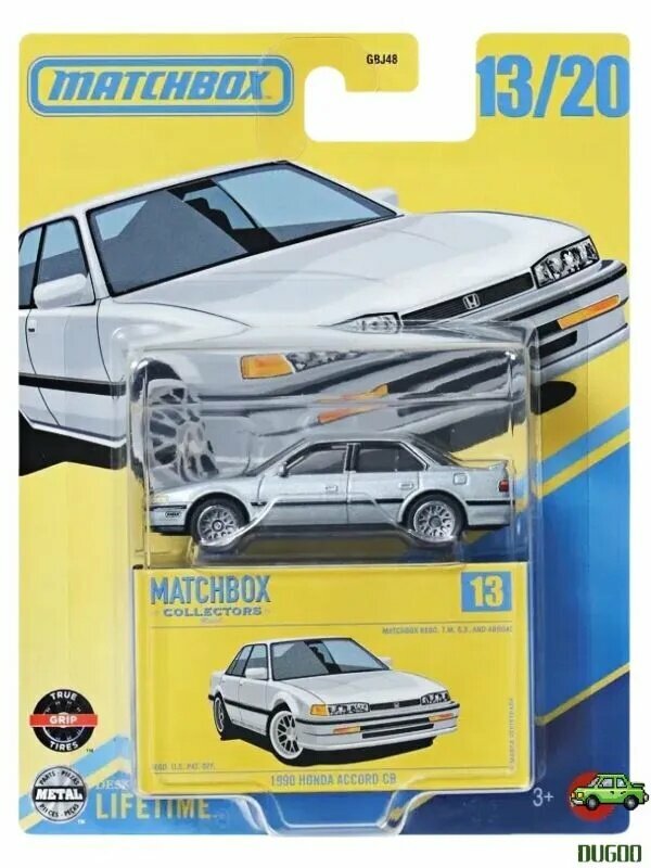 Машинка Mattel Matchbox Premium Collector Коллекция Автолегенд 1990 HONDA ACCORD CB 1/64
