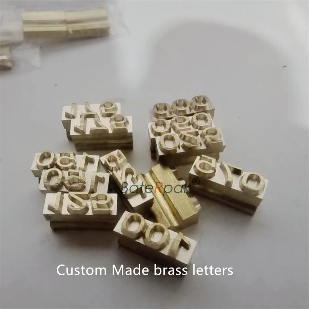 Латунные буквы для датировщика на заказ 8PT-T 8PT-R 9PT-T 9PT-R 10.5PT-T 10.5PT-R Custom Made