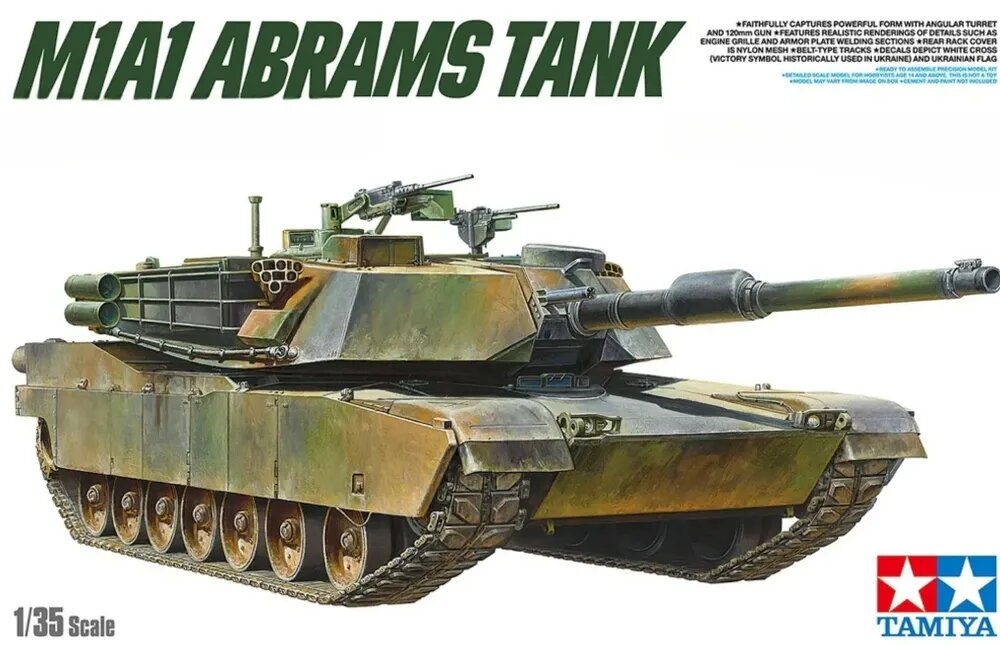 Tamiya 25216 1/35 M1A1 ABRAMS Сборная модель танка из пластика