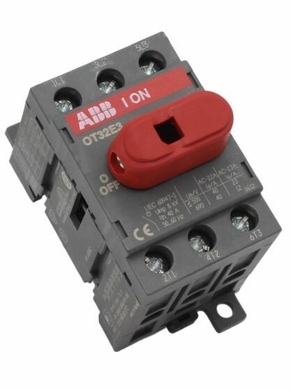 Рубильник ABB ОТ32Е3 32А (3-х полюсный) снят с произв.